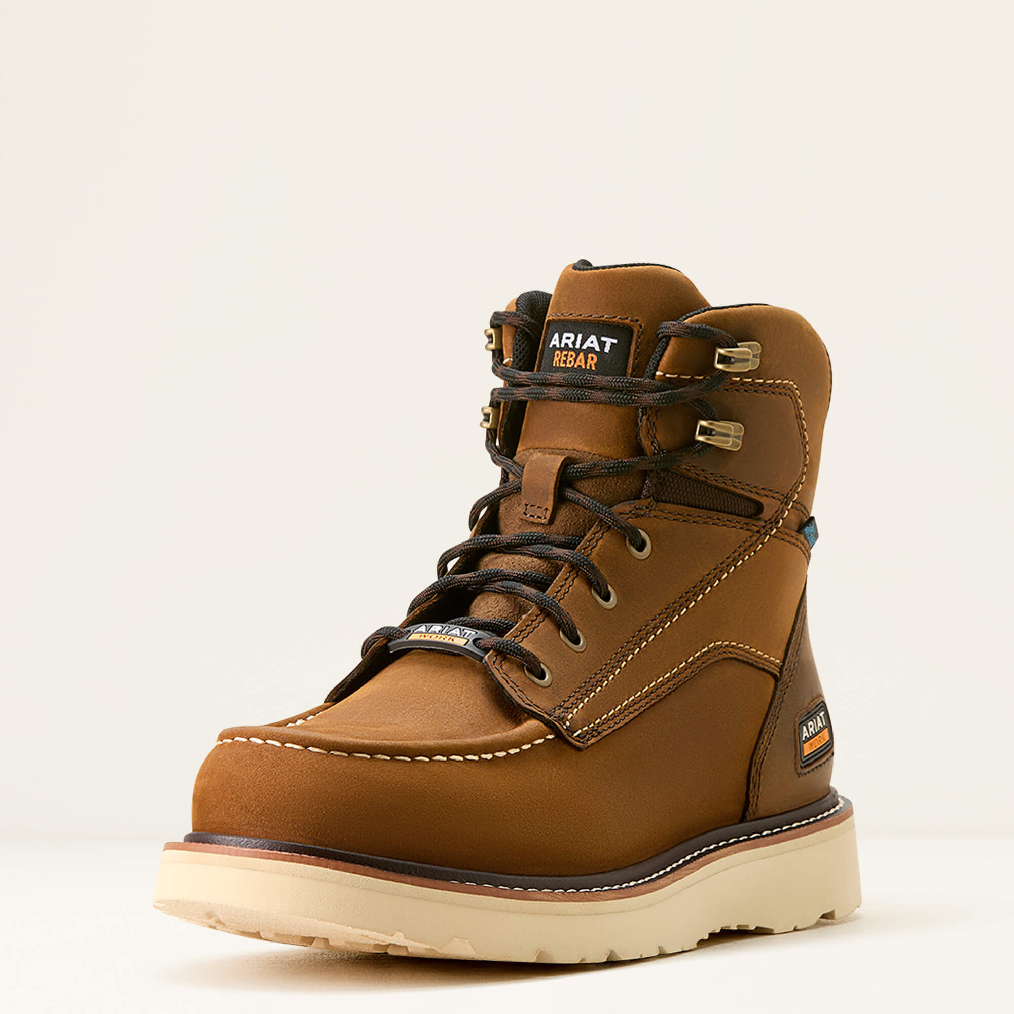 Buy Rebar Wedge Moc Toe 6" Waterproof Work Boot - Ariat Online at Best ...