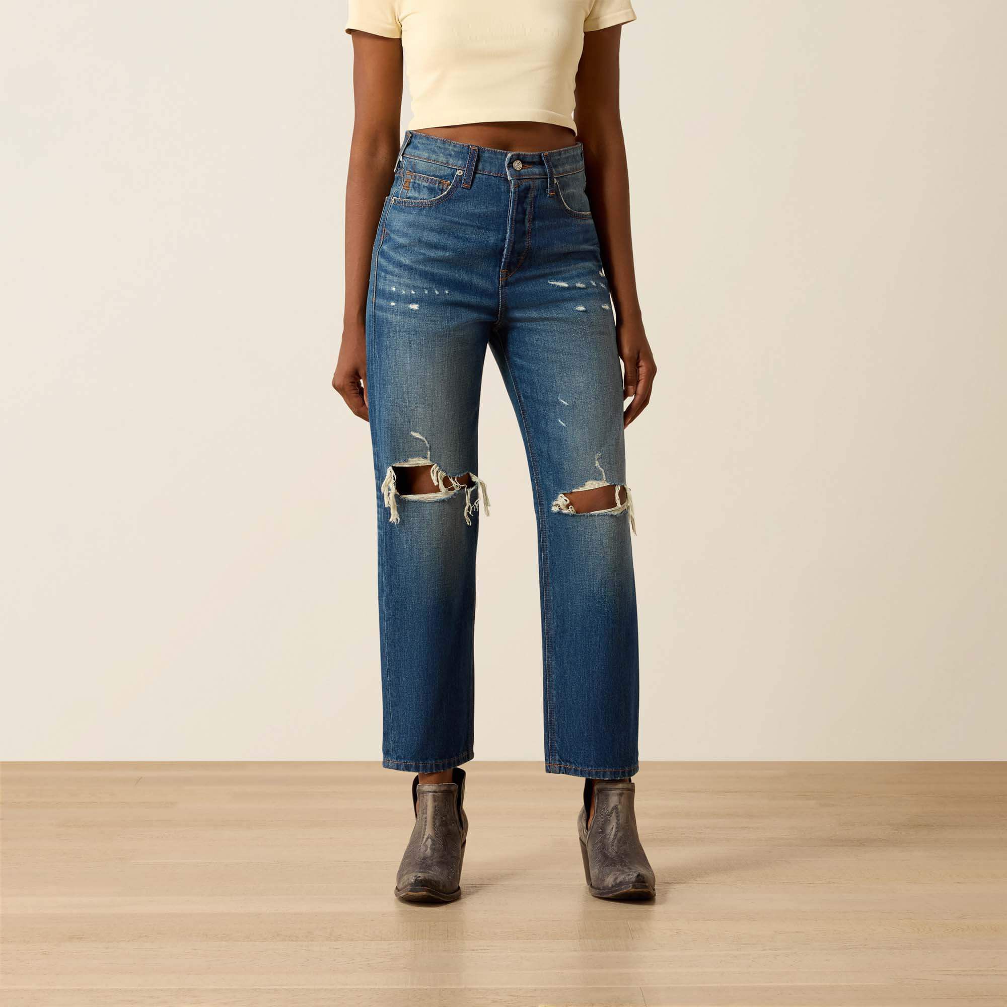 Buy ULT HR RELAXED TOMBOY STRGHT JEAN HAITI - Ariat Online at Best ...